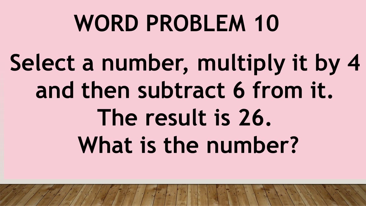 EASY SOLUTIONS TO MATHS - WORD PROBLEM 10 - YouTube