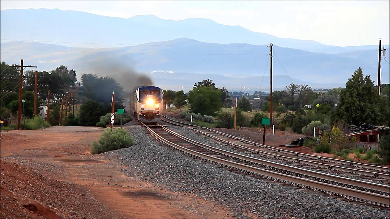 Amtrak's Southwest Chief #4 in Rowe, NM - 8/23/13 - YouTube