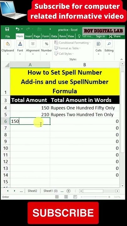 Learn How to use spell number in excel 🔥🔥 #shorts #excel - YouTube