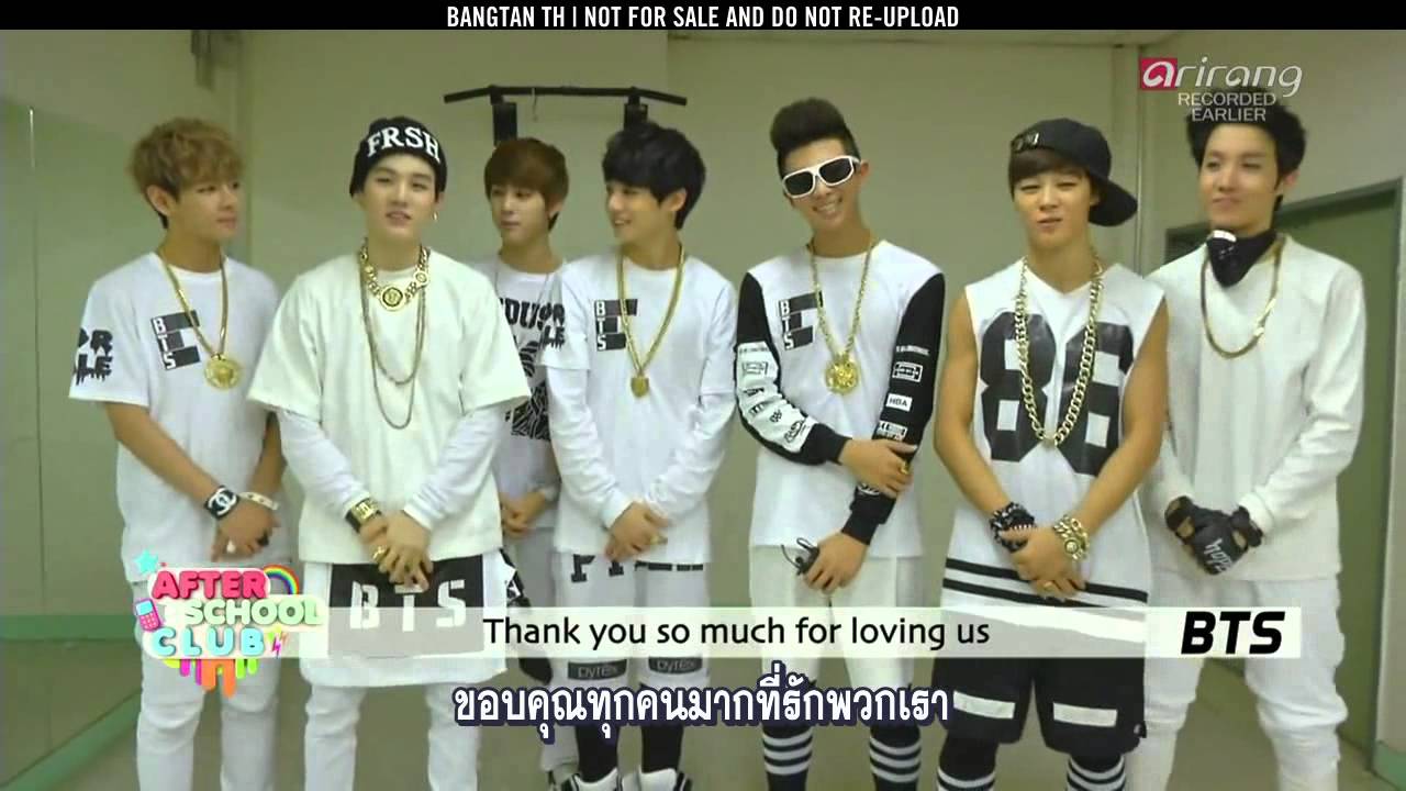[THAISUB] 130626 BTS Thanks for request to After School Club - YouTube