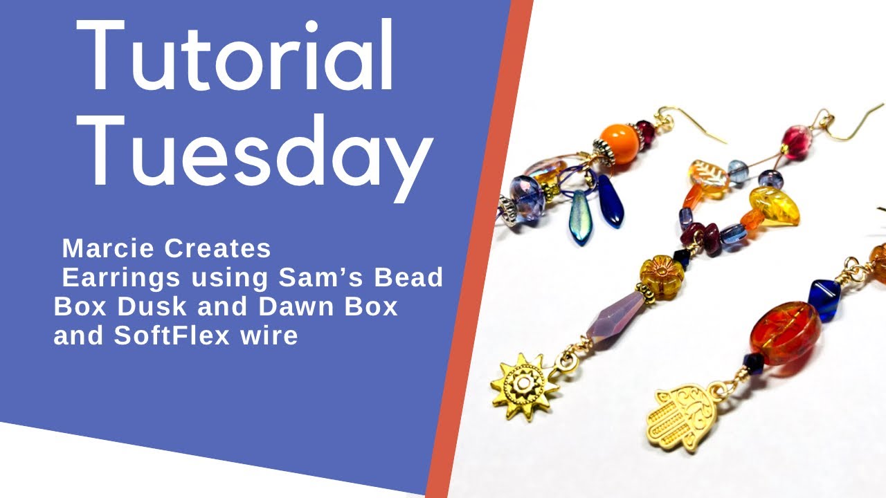 Tutorial Tuesday- earrings using Sam’s Bead Box- Dusk & Dawn - YouTube