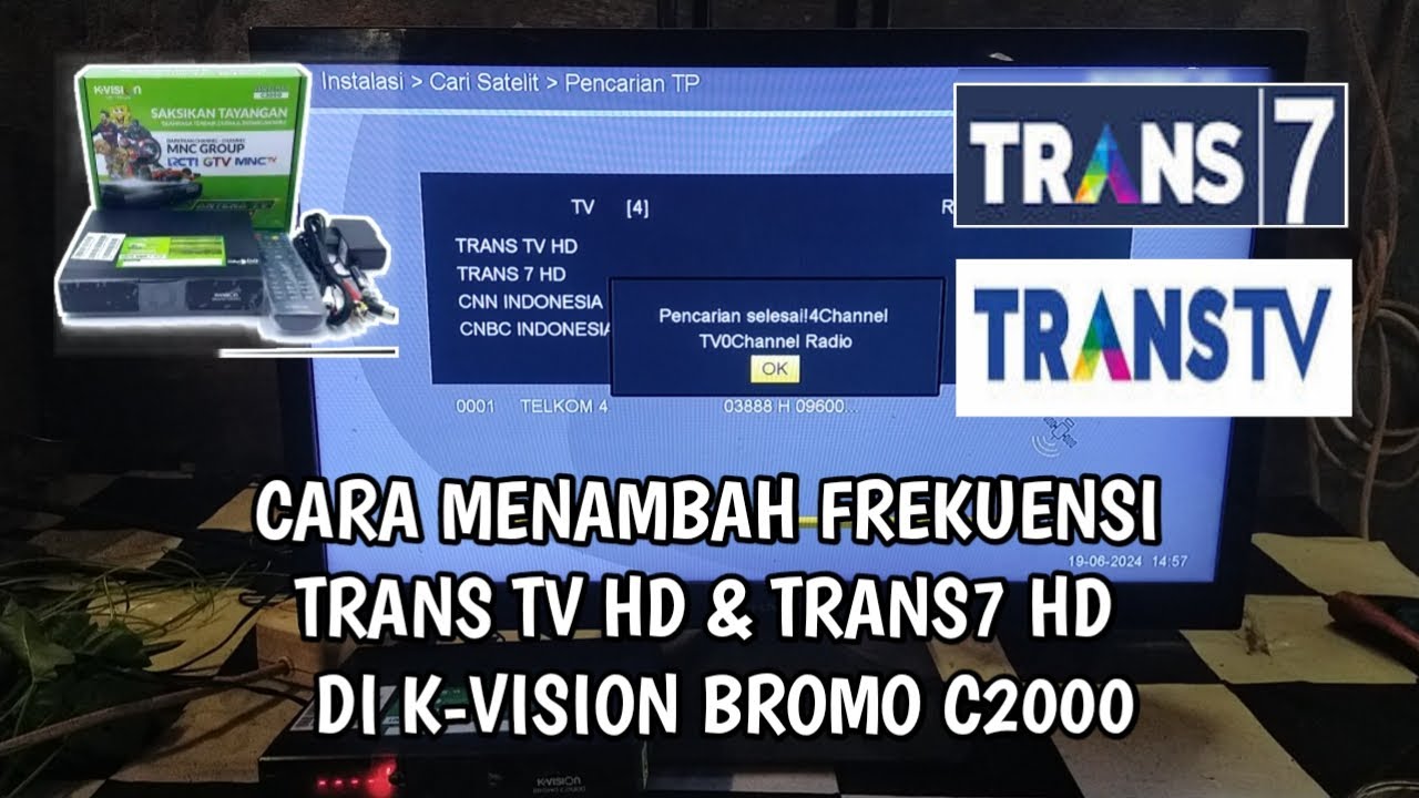 Terbaru 2024 Cara menambah frekuensi trans tv hd & Trans7 hd di ...