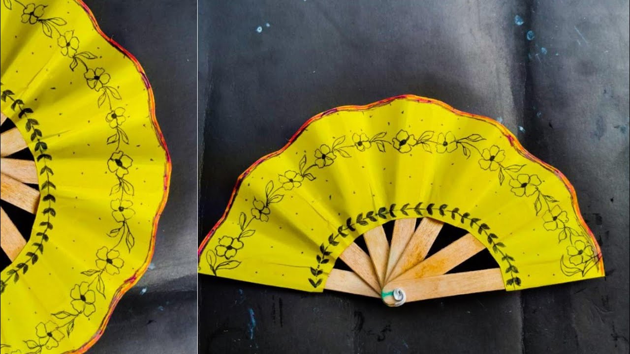 Paper Hand Fan - Origami Paper Fan - YouTube