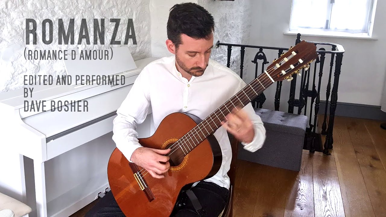 Dave Bosher plays "Romance D'Amour" for classical guitar - YouTube