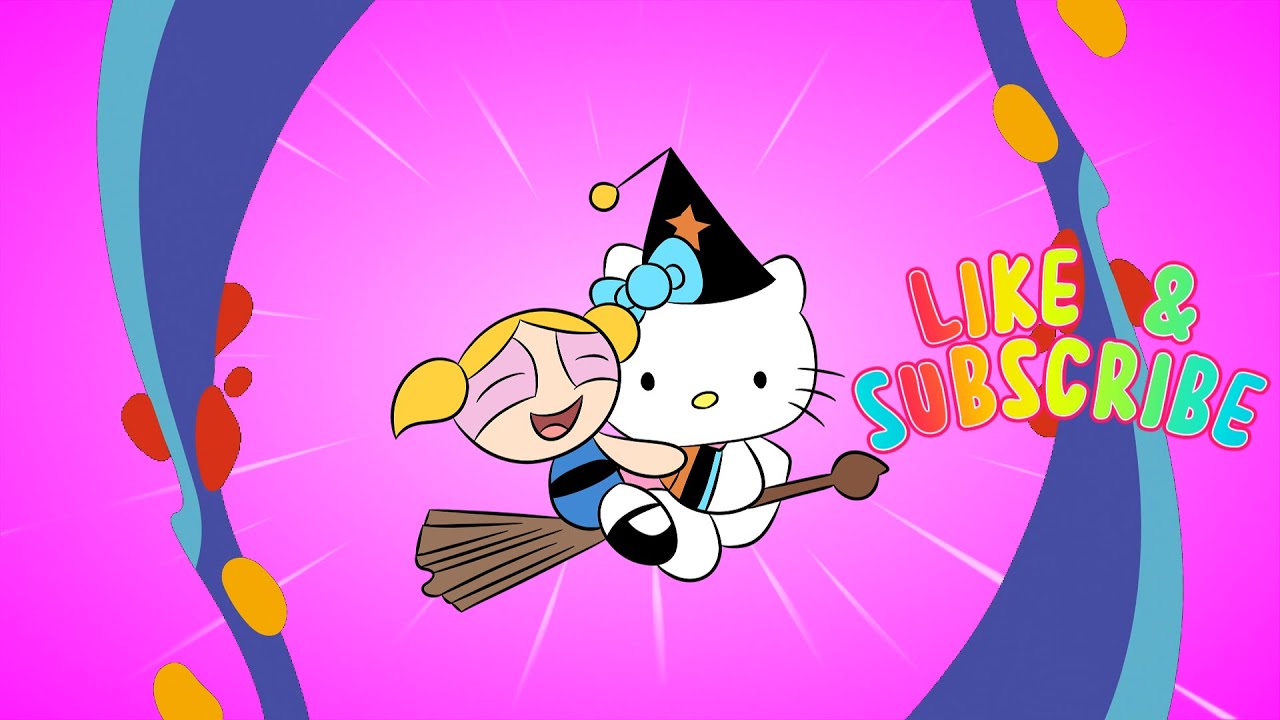 How to Draw Powerpuff Girls Bubbles and Hello Kitty Witch drawing and ...