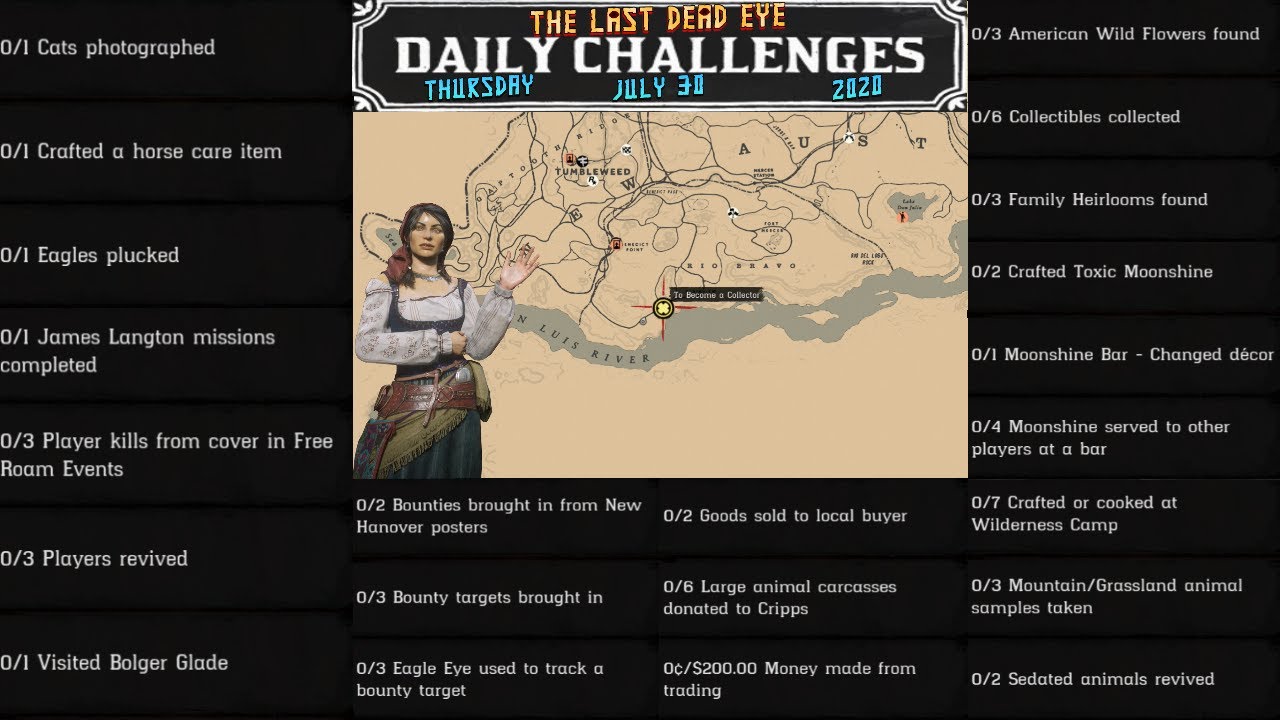 Daily Challenges Madam Nazar James Langton Bolger Glade Eagle Locations ...
