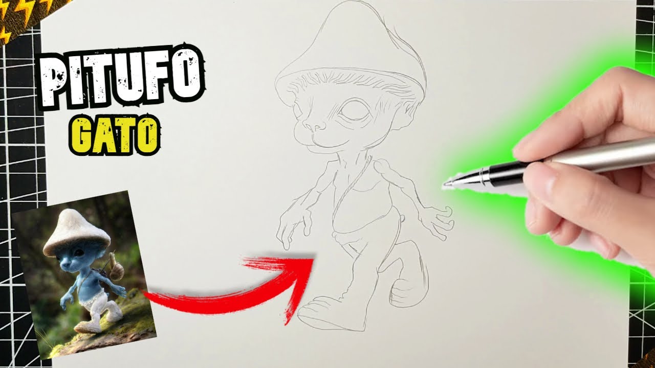 como DIBUJAR a PITUFO GATO meme facil PASO a PASO I ¿ que es el gato ...