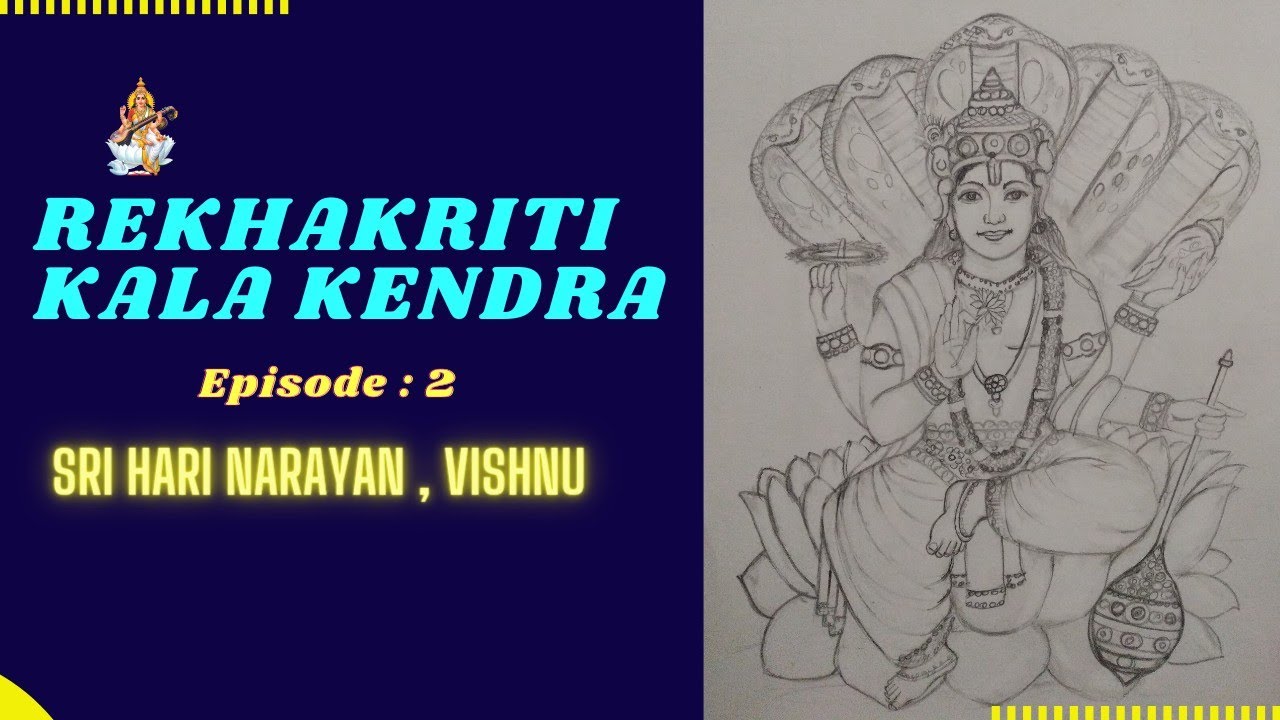 How to draw lord vishnu || How to draw Vishnu ji || How to draw vishnu ...
