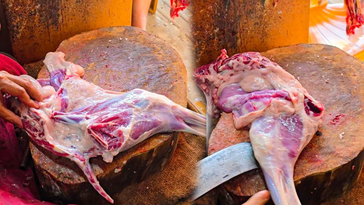 Amazing Fastest Huge Goats Cleaning And Cutting Skills By Expert Goats ...