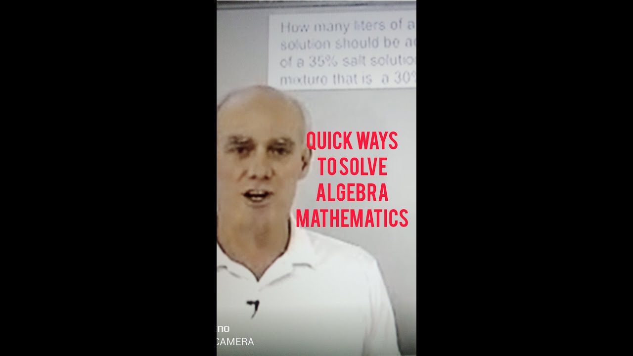 How to solve Algebra world problem. - YouTube
