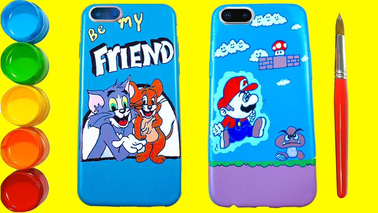 14 Ideas Decoration Your Phone DIY Phone Case Cute - Creative Painting ...