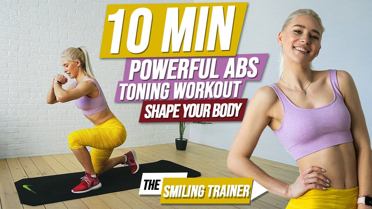 10 Minute Abs Toning Workout | Powerful Abs Home Exercise | No ...