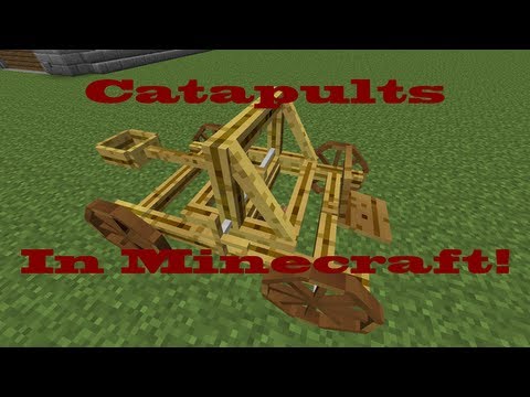 Minecraft- Vanilla CATAPULTS in 1.6? - YouTube