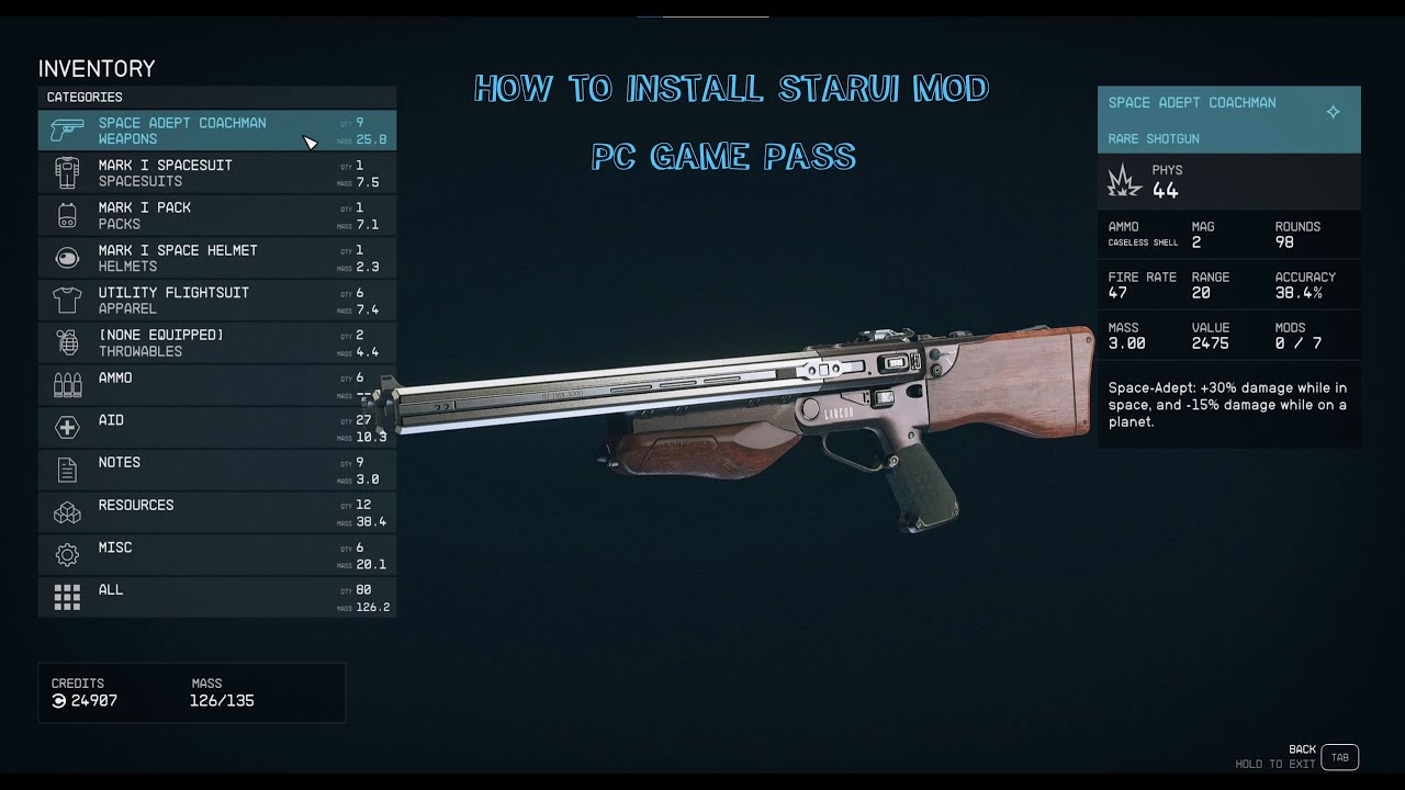 StarUI/Interface Mod installation guide for Starfield (PC Game Pass ...