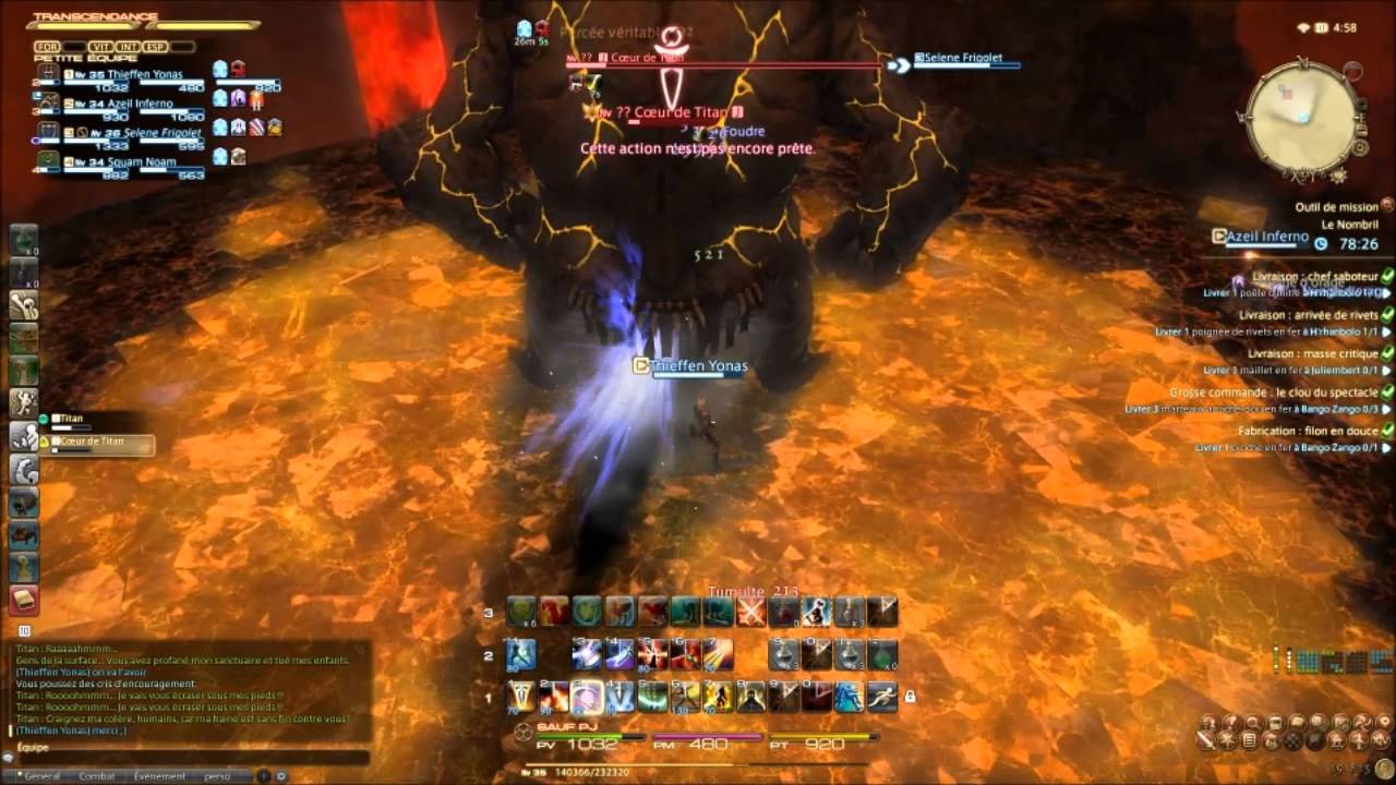 FF14 - Titan Vs Chevalier Dragon - YouTube