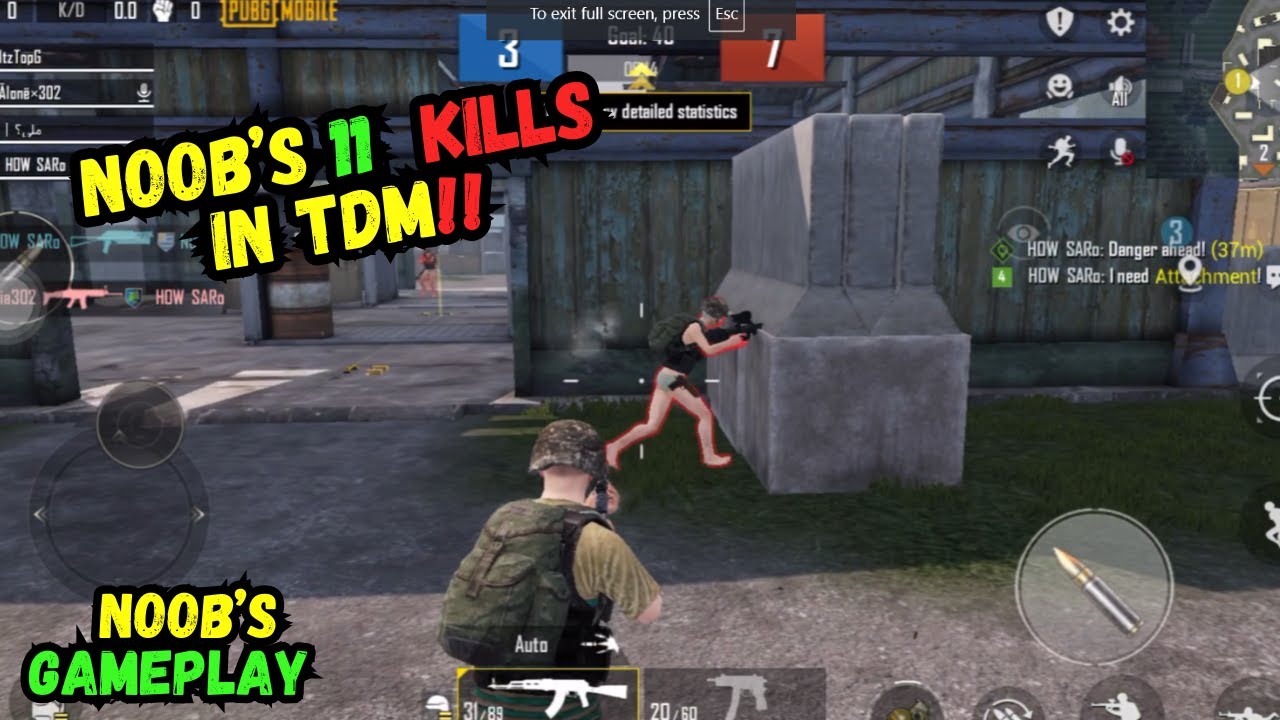 Noob's 11 Kills In TDM - PUBG Mobile Team DeathMatch #07 | Captain Noob ...