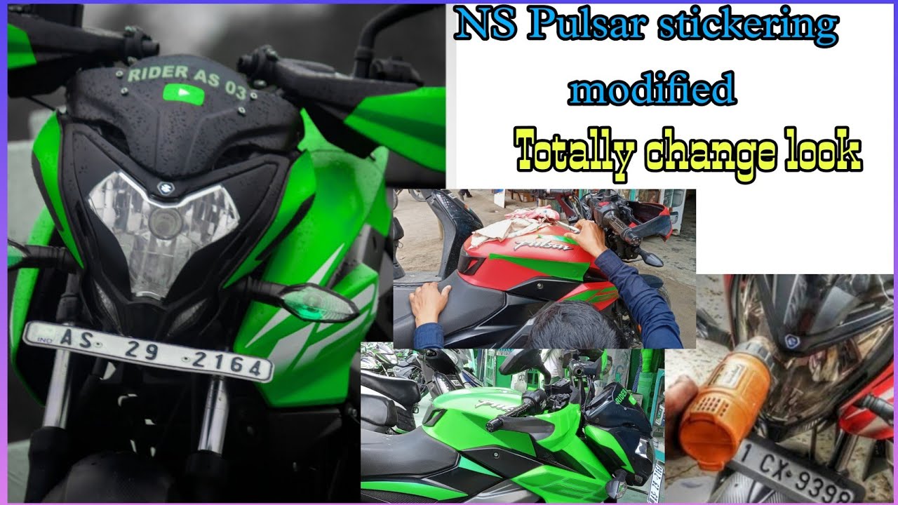 Ns pulsar sticker modification || Ns pulsar stickering || totally ...