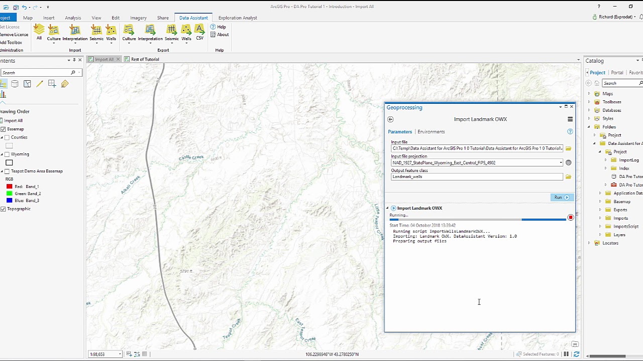 How to import Landmark OWX Wells to ArcGIS Pro - YouTube