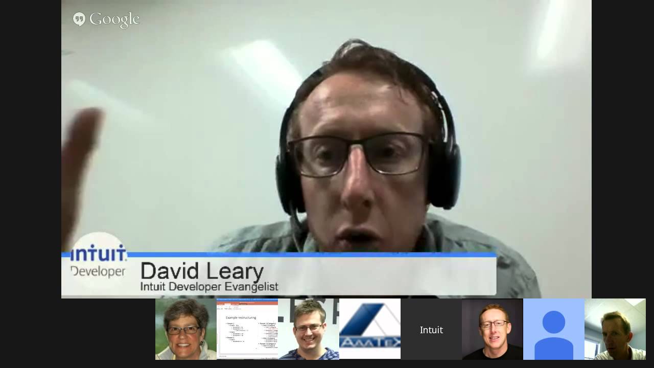 Intuit Developer Friday Morning Hangout (On Air) - 1st hour topic: QBO Inventory Improvements ...