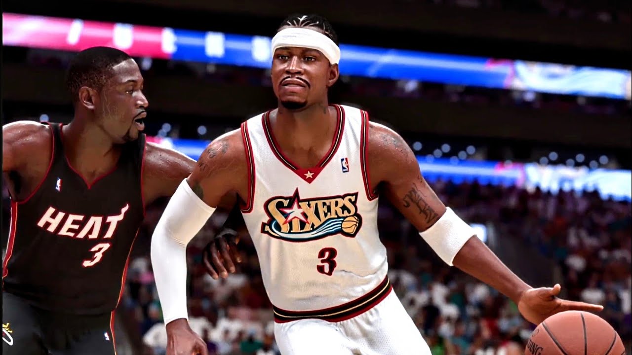 NBA 2K - Allen Iverson Highlights (54 PTS, 10 AST & 7 STLS) vs. Rookie ...