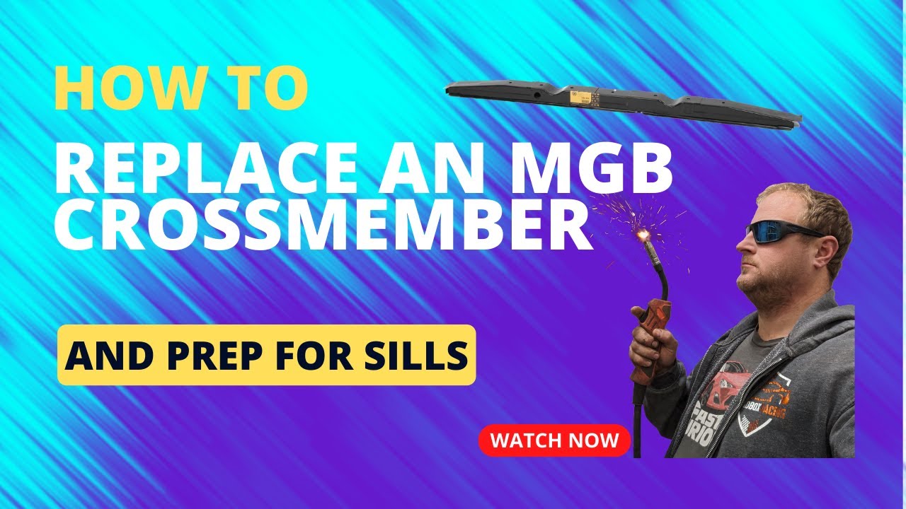 MGB Rockers patching the surrounding frame and a new crossmember - YouTube