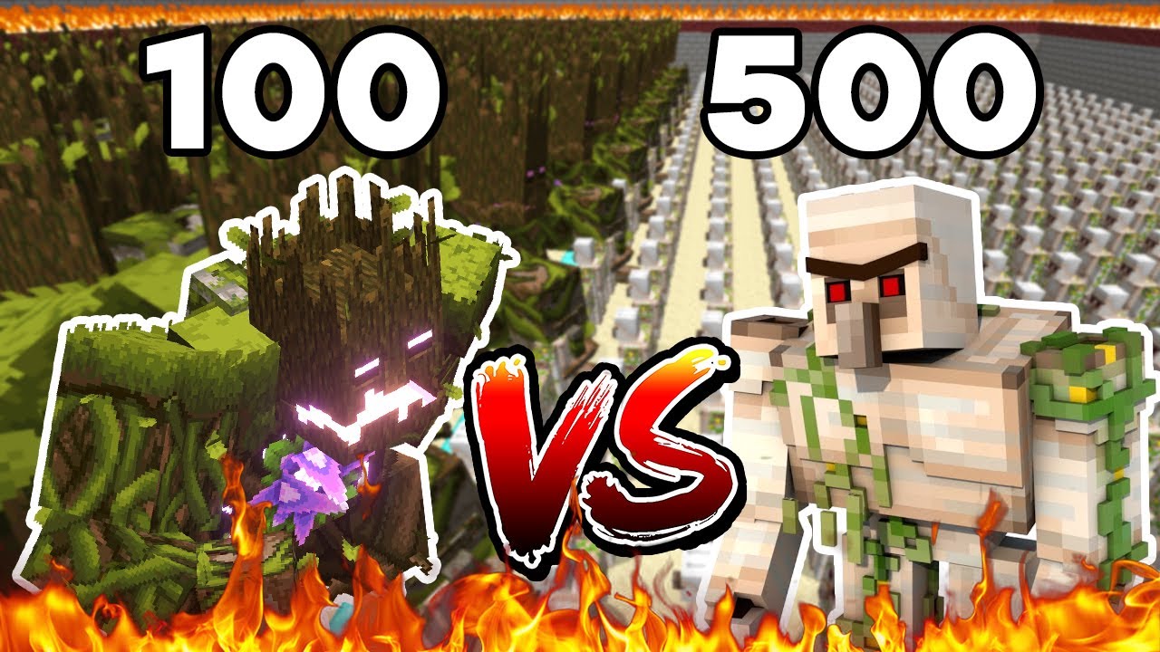 100 JUNGLE ABOMINATIONS VS 500 IRON GOLEMS | MINECRAFT - YouTube