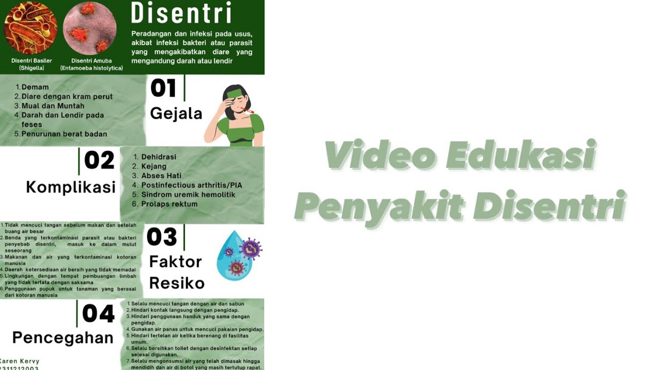 Karen Kervy 2311212003 | Edukasi Penyakit Disentri | Gejala, Faktor ...
