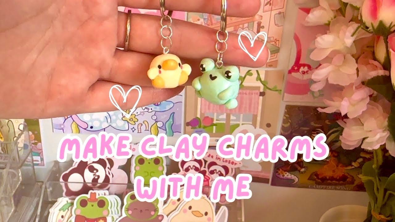 Make NEW Clay Charms with me! 🌷🌸 My process from start to finish! - YouTube