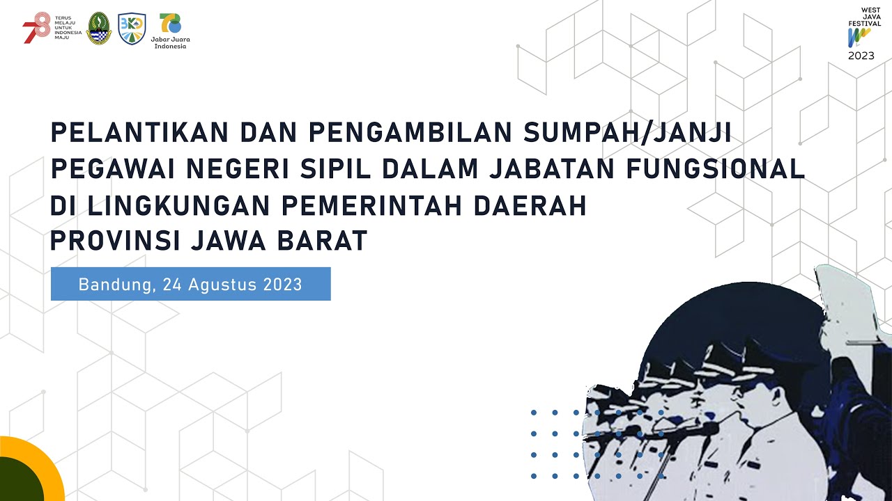 PELANTIKAN SUMPAH/JANJI PNS JAFUNG DI LINGKUNGAN PEMPROV JABAR - YouTube
