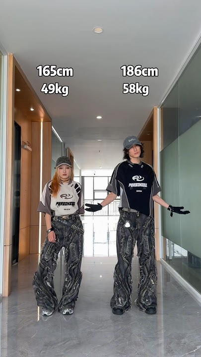 165cm vs 186cm #outfits #fashion #casualoutfitsidea - YouTube