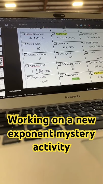 Creating Math Resources | Working on an Exponent Mystery Activity - YouTube