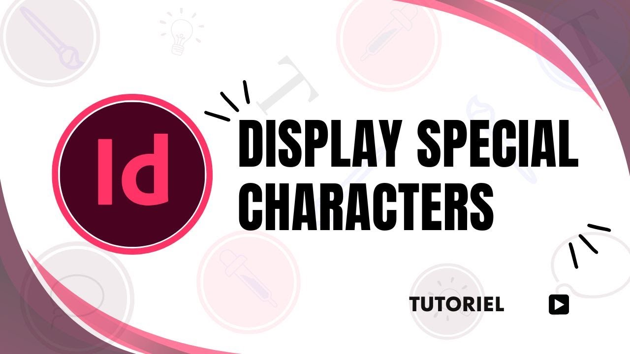 How to display special characters in InDesign - YouTube