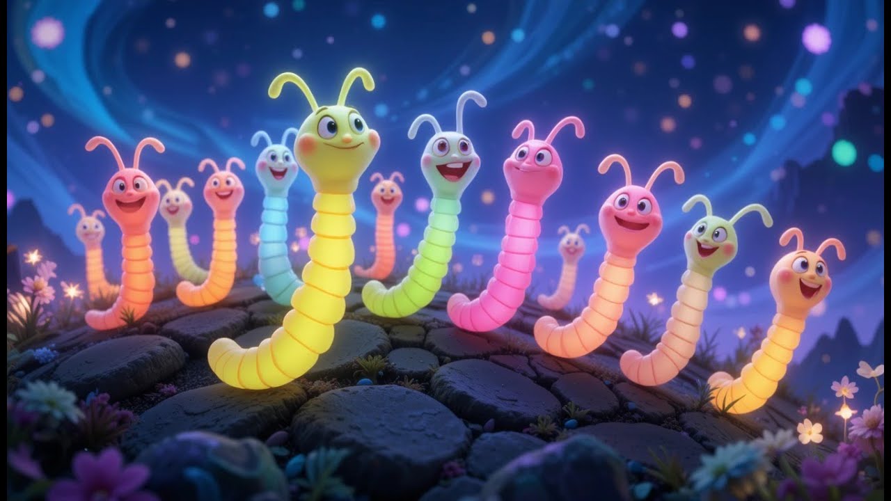 Tiny Glow Worms Light the Skies! | Popular Nursery Rhyme | Educational ...