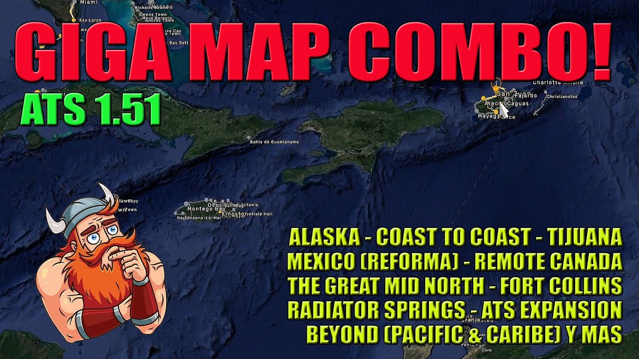 ATS 1.51 | GIGA MAP COMBO - Totalmente funcional!! #atsmods # ...