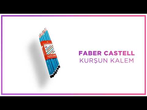 Faber Castell Köşeli Mercanlı Mavi Kurşun Kalem 12'li