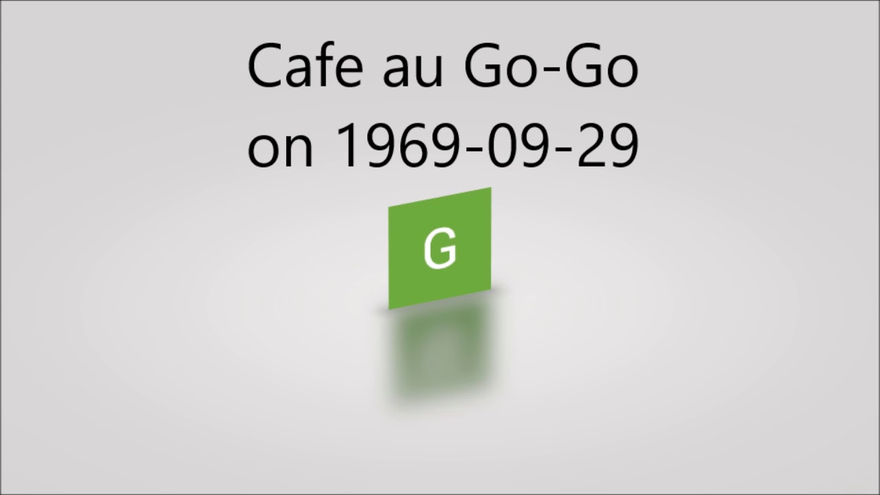 Cafe au Go Go on 1969 09 29 - YouTube