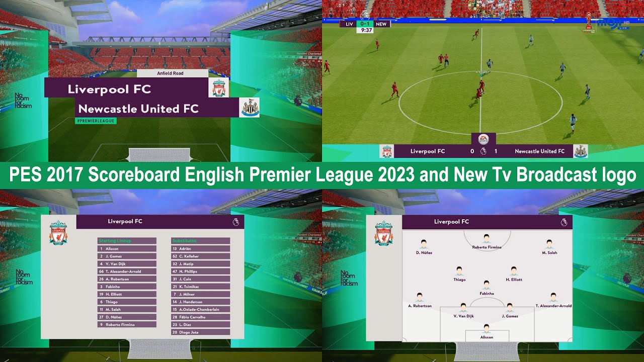 PES 2017 Scoreboard English Premier League 2023 and New Tv Broadcast ...