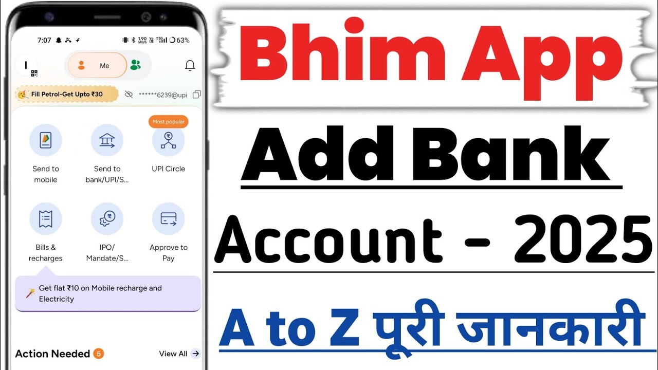 Bhim upi add bank | Bank account add kaise kare bhim App me | - YouTube