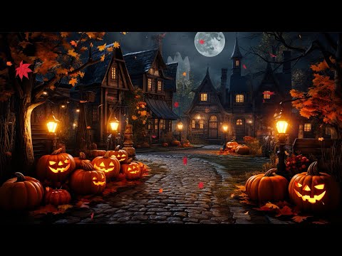 Autumn Village Halloween Ambience 🎃Spooky Music Playlist 👻Halloween Ambience Music 2024