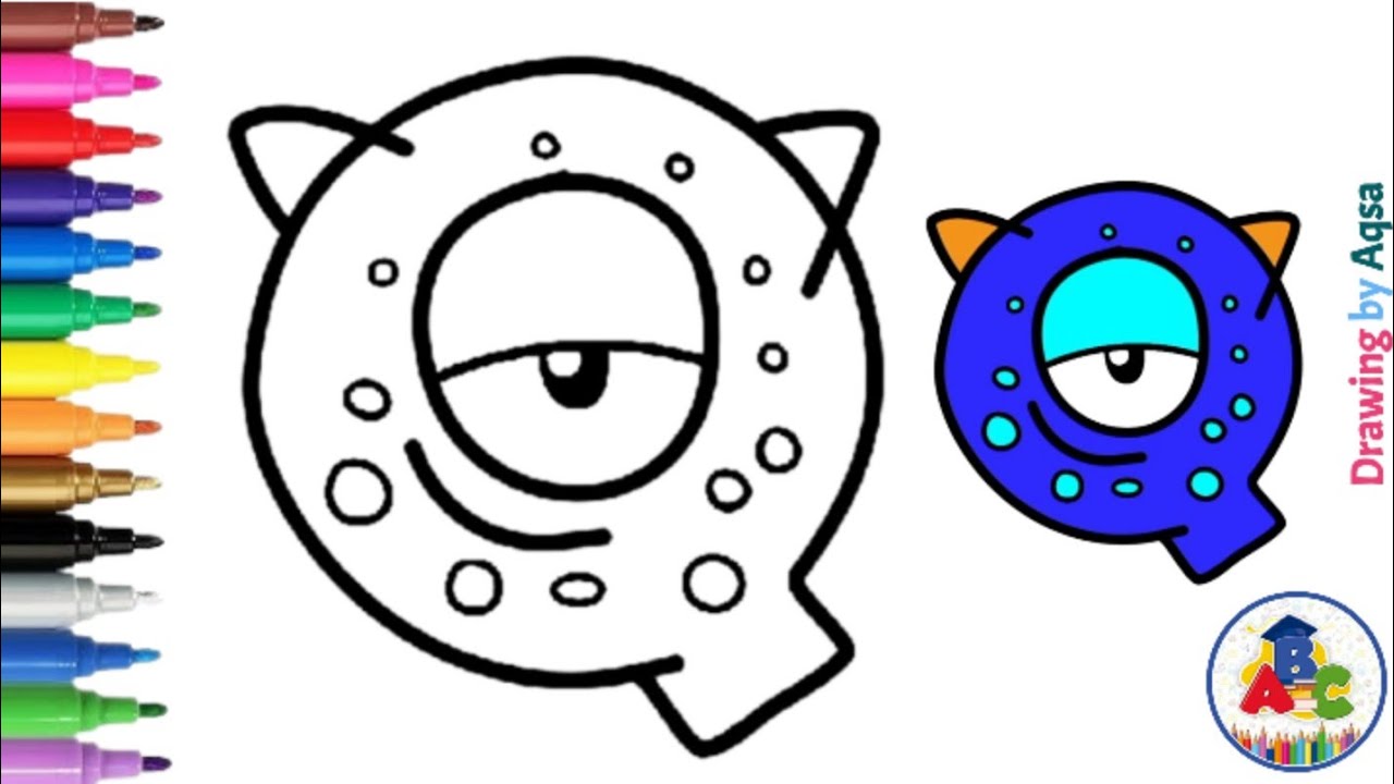 Cartoon Alphabet Q ||Easy Drawing Tutorial for Kids - YouTube