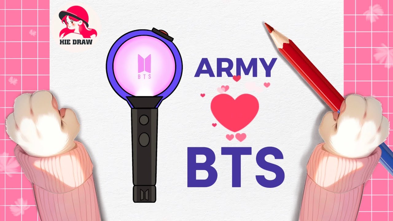 BTS Army Bomb Drawing Easy | Vẽ BTS Bomb - YouTube