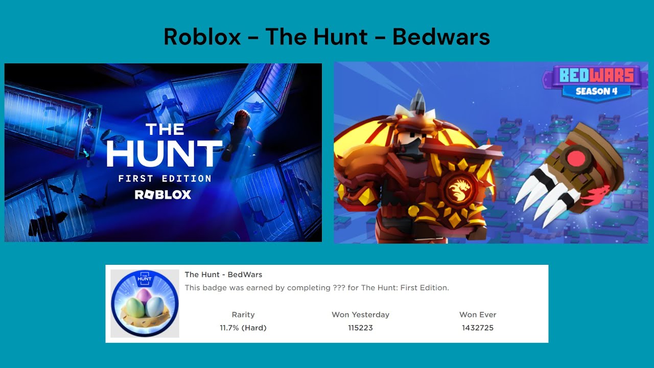 How to get the "The Hunt" Badge in Roblox Bedwars! - YouTube