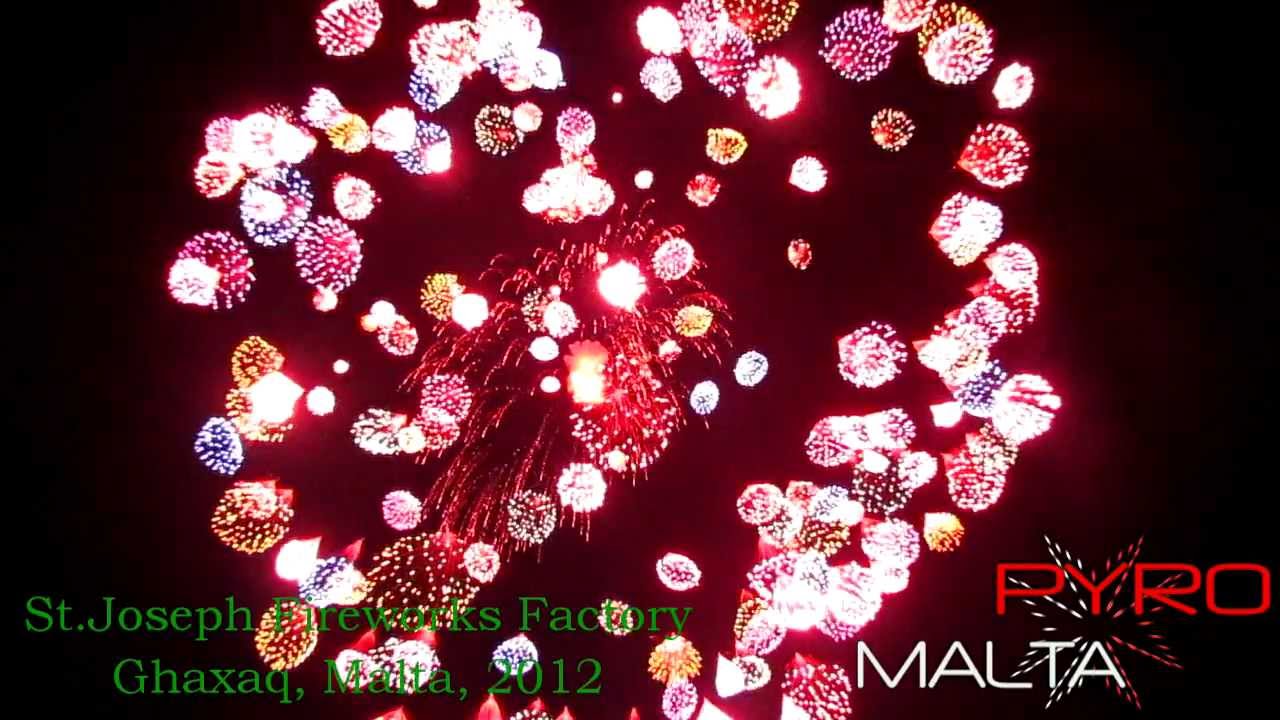 St.Joseph Fireworks Factory, Ghaxaq, Malta, 2012 Shells. - YouTube