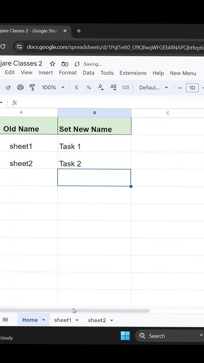 How To Change Sheet Name Automatically In Google Sheet #googlesheets #automation #excel #shorts ...