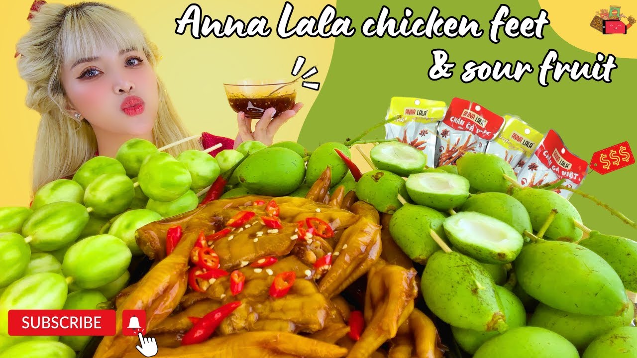 Review chân gà Anna Lala cùng Tóc Vàng hoe - YouTube