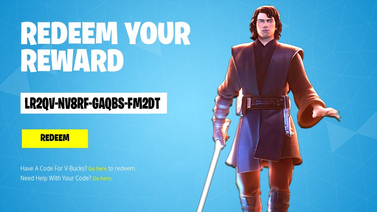 I GOT ANAKIN SKYWALKER SKIN CODES IN FORTNITE! FULL TUTORIAL ON HOW TO GET THE SKIN FOREVER ...