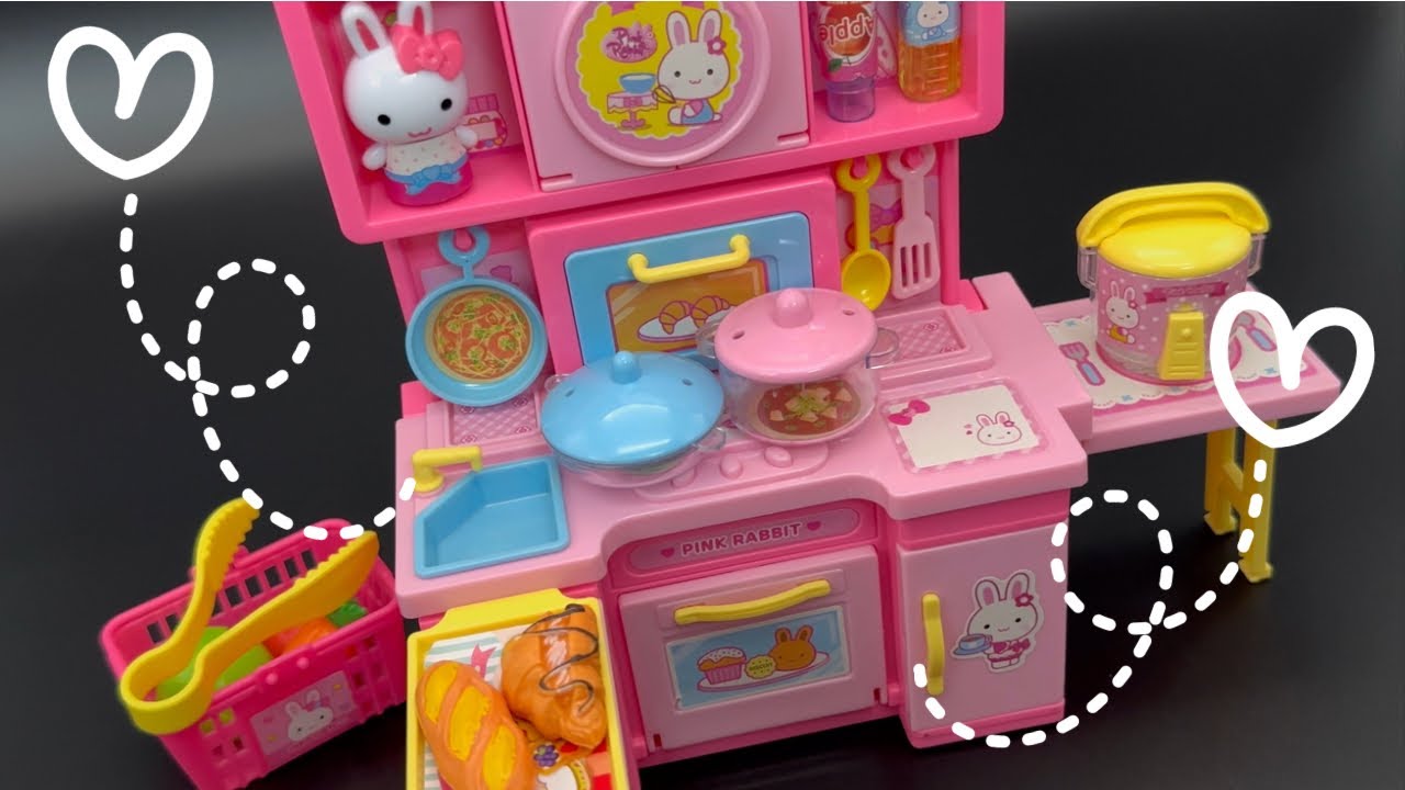 10 Minutes Satisfying with Unboxing Pink Mini Kitchen - YouTube