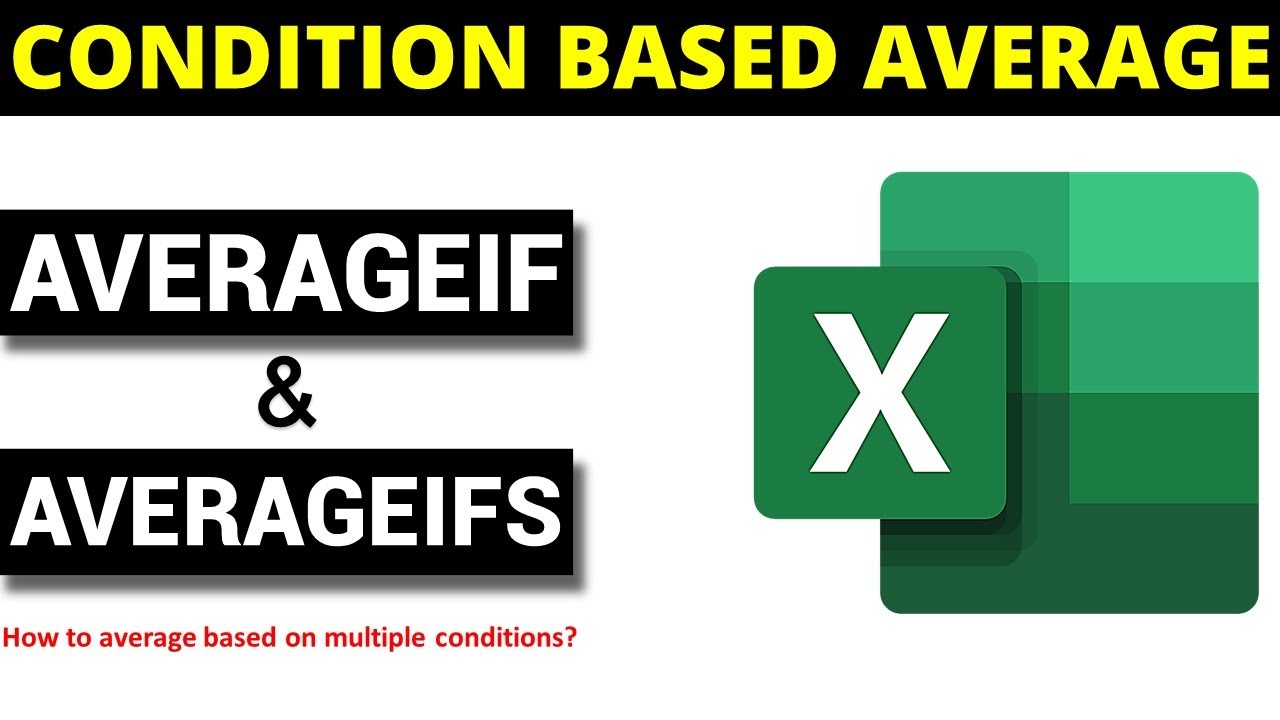 How To Use AVERAGEIF And AVERAGEIFS Function In Excel YouTube How To Use AVERAGEIF And AVERAGEIFS Function In Excel YouTube