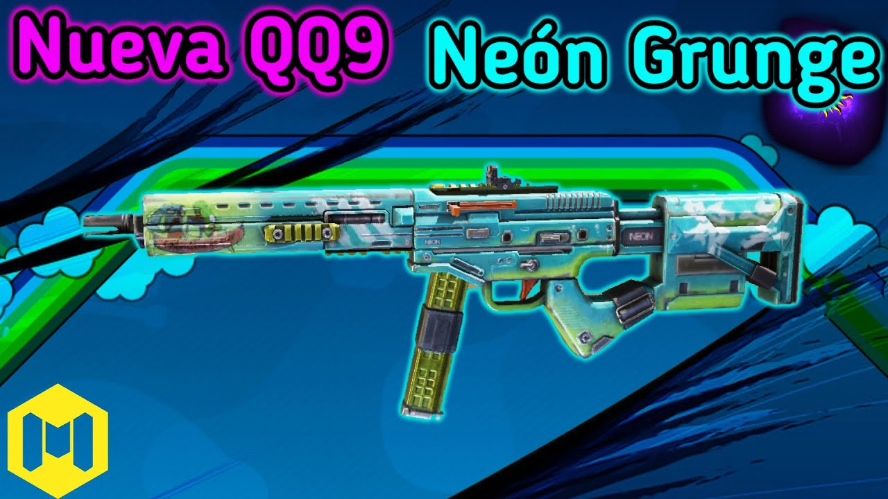 Jugando con la nueva skin de QQ9 neón Grunge en COD Mobile - YouTube