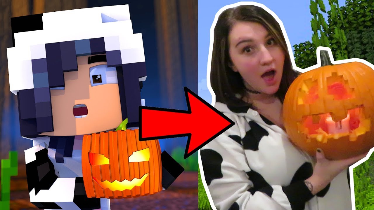 PUMPKIN CARVING IRL ?! | Play Barn | Minecraft School Roleplay - YouTube